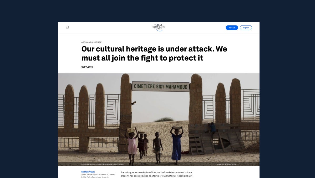 Our cultural heritage is under attack. We must all join the fight to ...
