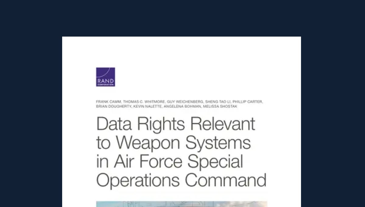 Data Rights Relevant to Weapon Systems in Air Force Special Operations ...